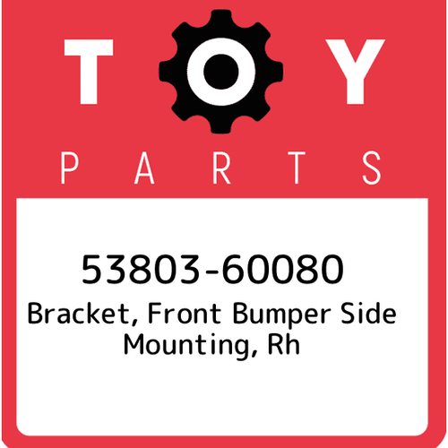 53803-60080 Toyota Bracket, front bumper side mounting, rh 5380360080 ...