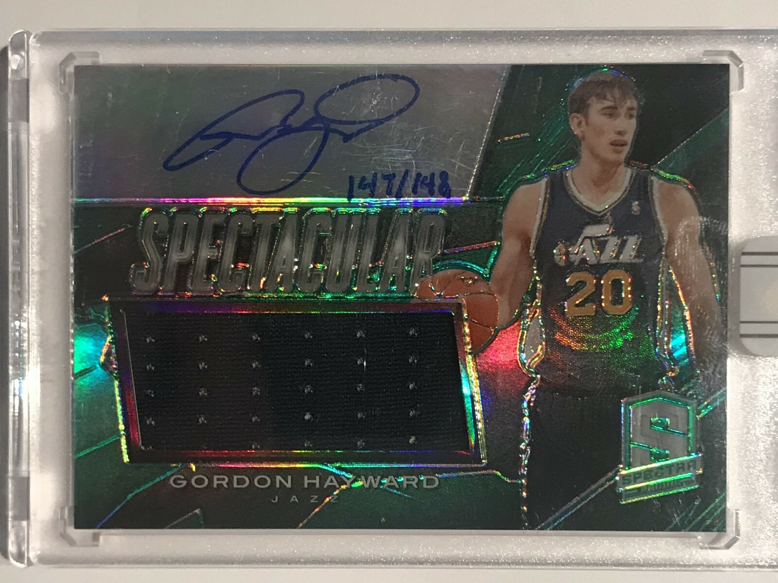 Gordon Hayward 2013 2014 Panini Spectra Spectacular Autographed Card 88 ...
