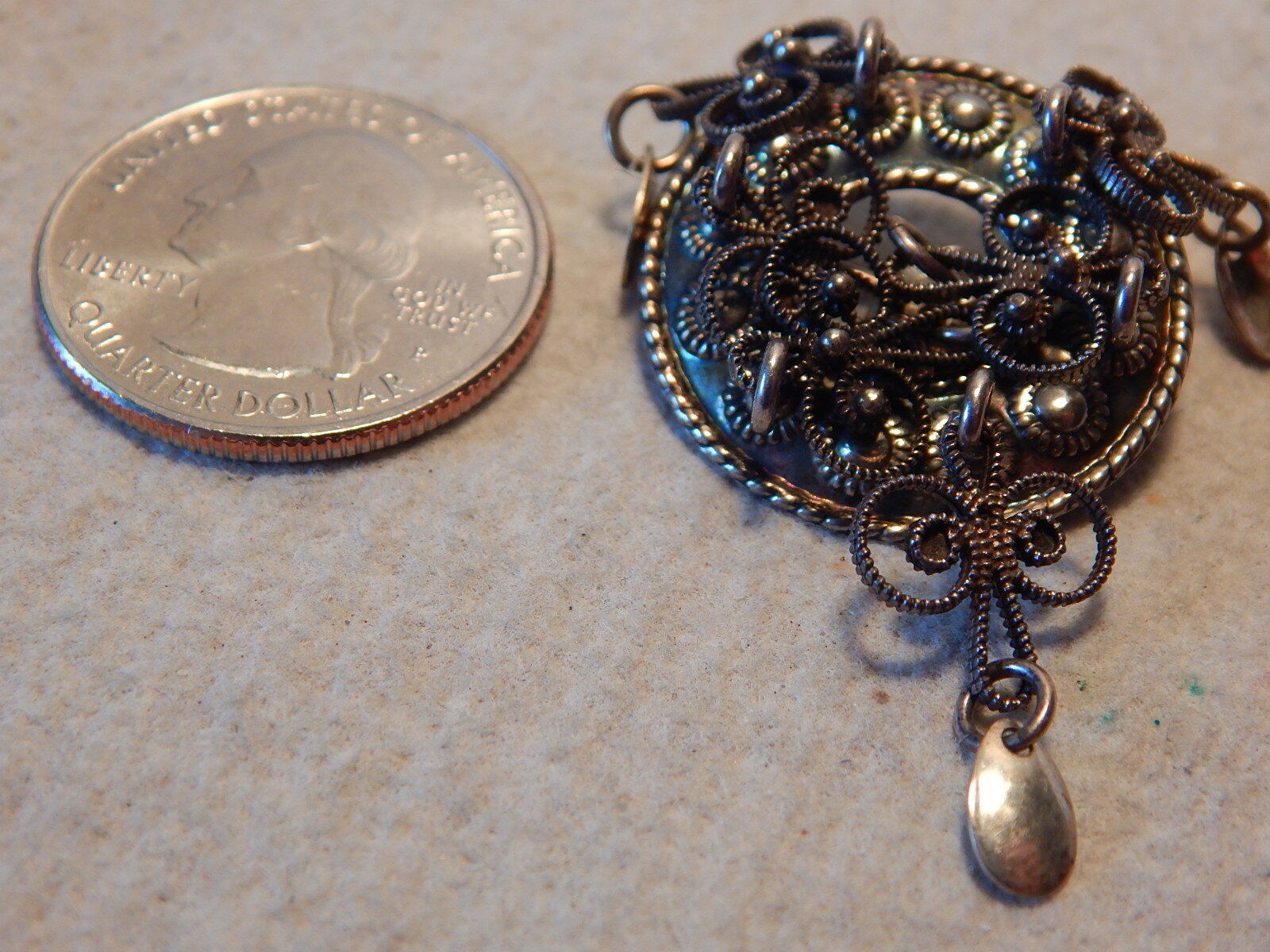 VTG 1950S 60S 830 SILVER SOLJE NORWAY BROOCH PIN 5.5 … - Gem