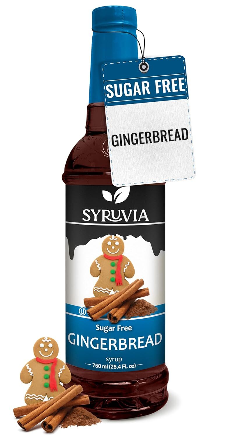 Syruvia Sugar Free Gingerbread Syrup 25.4 fl oz Coffee Flavoring