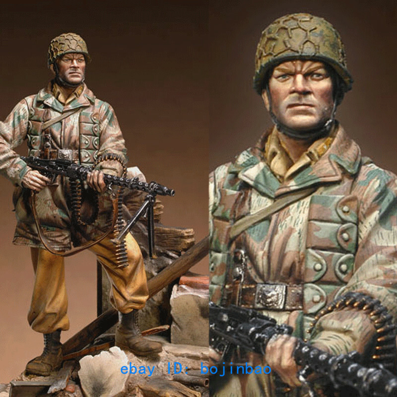 1/18 Scale 90mm Paratrooper With Stand Unpainted Resin Figure Model ...