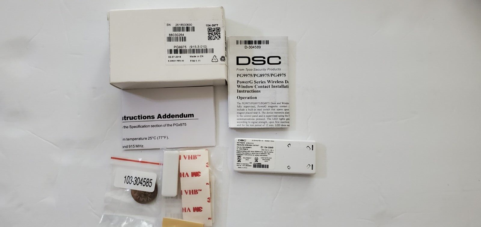 lot of 2 DSC PG9975 Wireless PowerG Door or Window Contact | eBay