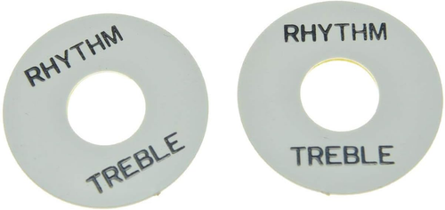 2Pcs White with Black LP Guitar Toggle Switch Washer Plate Rhythm ...