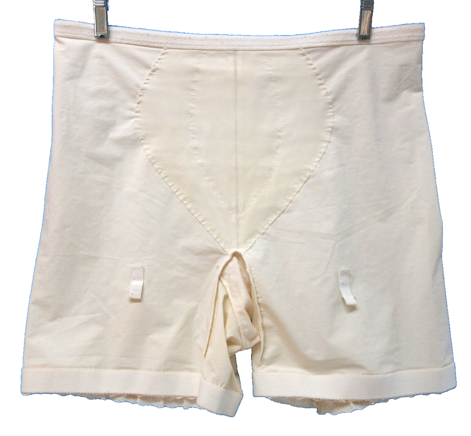 Vtg JCPENNEY Girdle Shapewear Shorts Plus Size 7XL 43-44 Ivory Cream | eBay