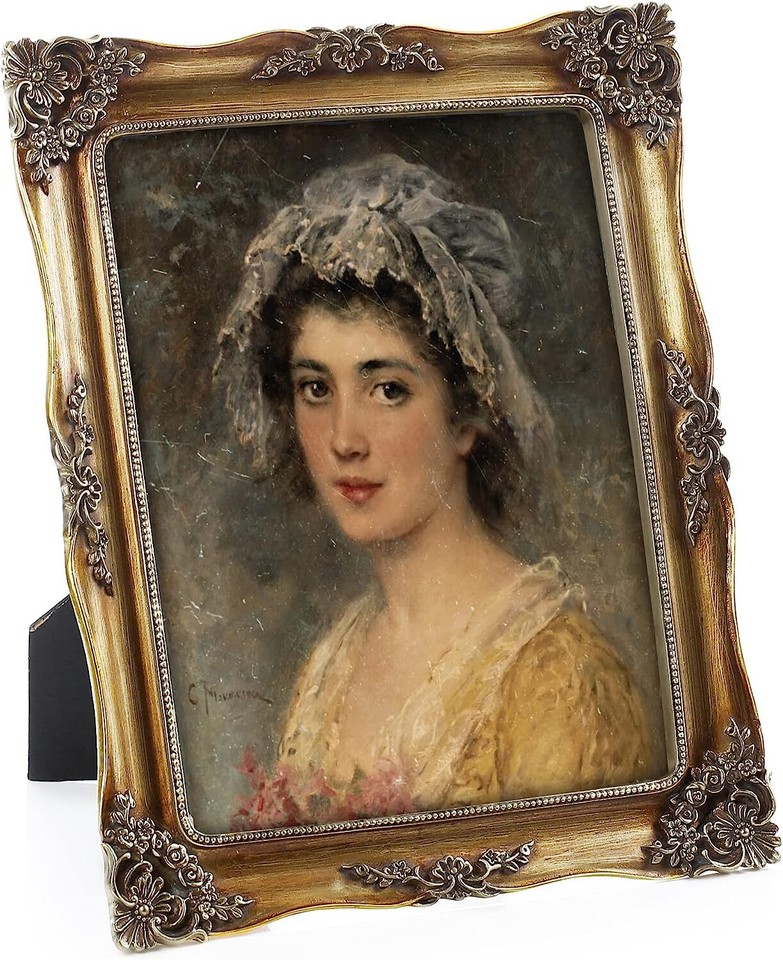8x10 Vintage Style Picture Frame - Antique Ornate Baroque Motif Picture ...