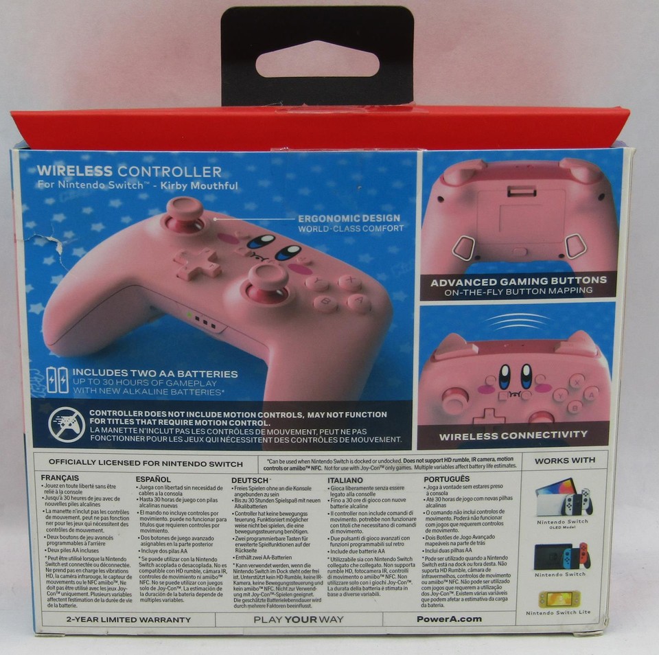 POWERA PINK NINTENDO SWITCH WIRELESS CONTROLLER - KIRBY #111007# | eBay
