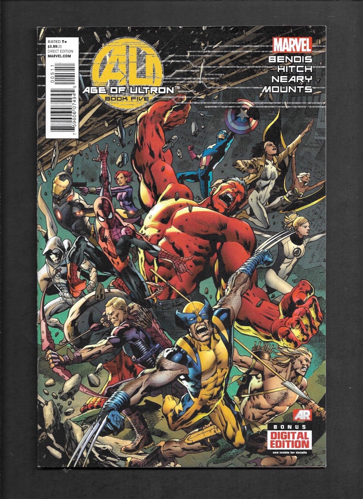 Age of Ultron #5 (2013): Bryan Hitch Cover Art! Red Hulk! Wolverine! NM ...