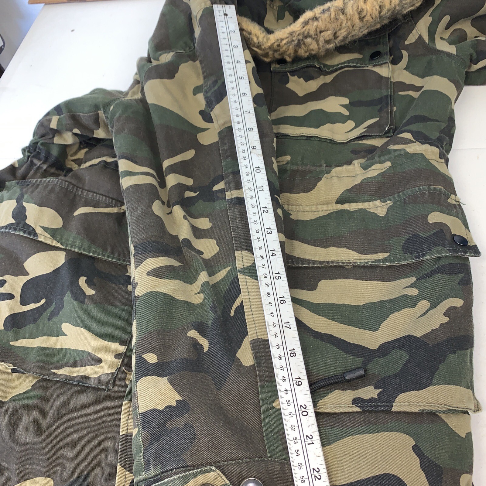 Zara Man Military Camo Parka Jacket Adult Camouflage … - Gem