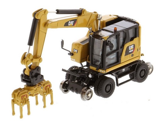 1/87 HO DM Caterpillar Cat M323F Railroad Wheeled Excavator Diecast ...