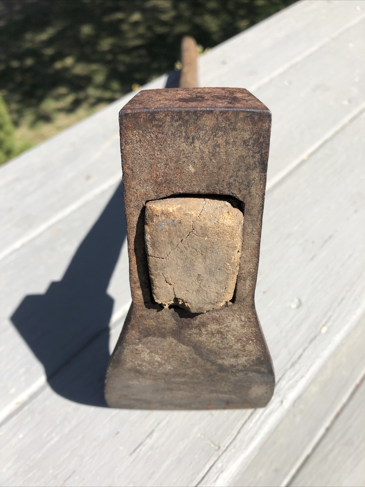 Antique 1870s Wrought Iron Adze Axe Stamped Hunter & Brigham Clyde Ohio ...