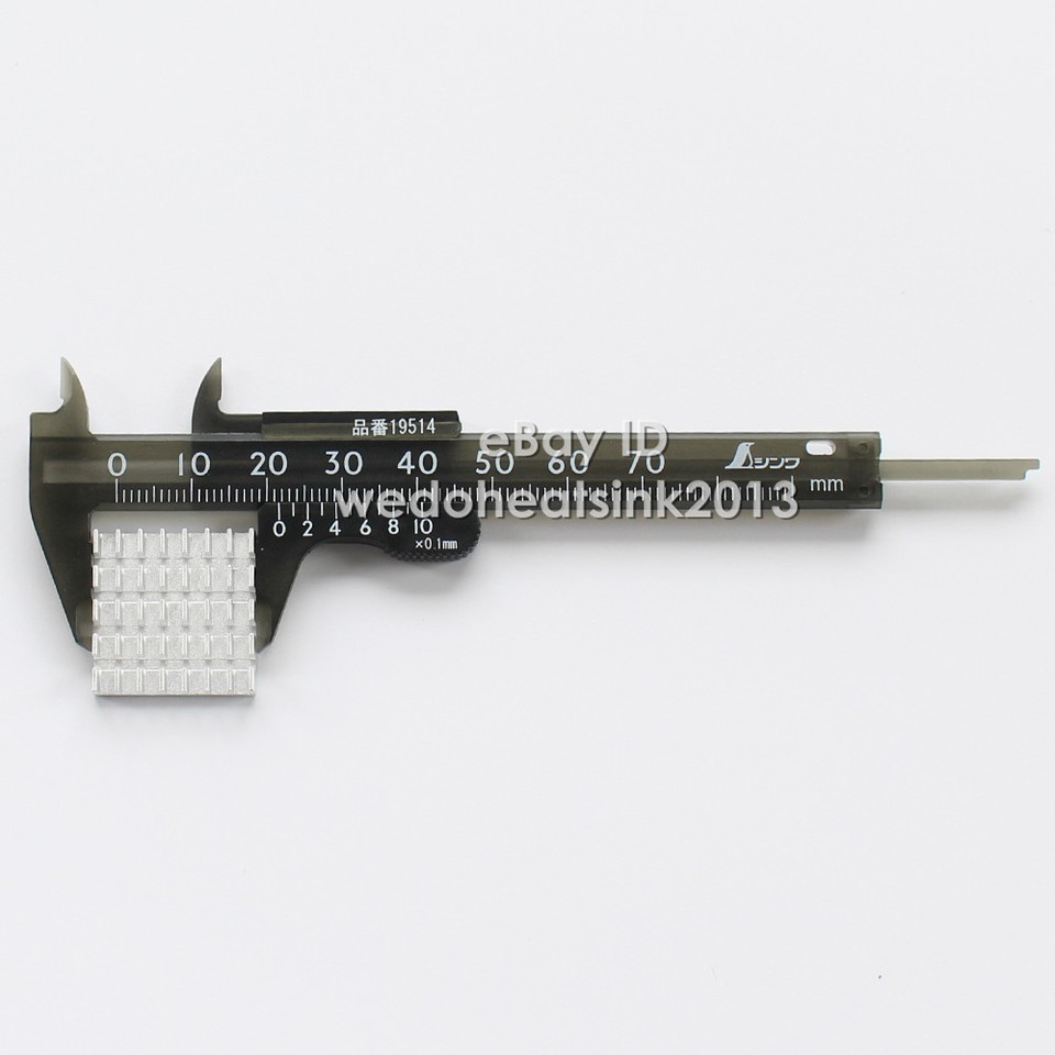 15pcs Aluminum Silver Heatsink 22mm x 22mm x 6mm With Thermal Heat ...