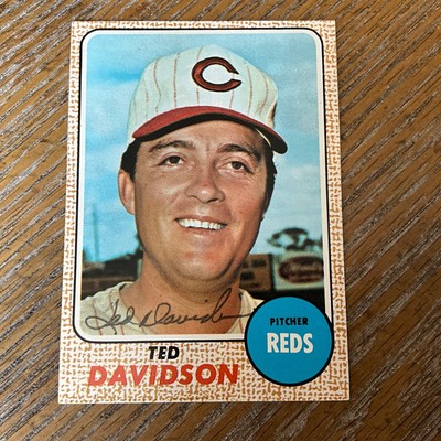 Autographed 1968 Topps TED DAVIDSON . (DEC). #M-1 | eBay