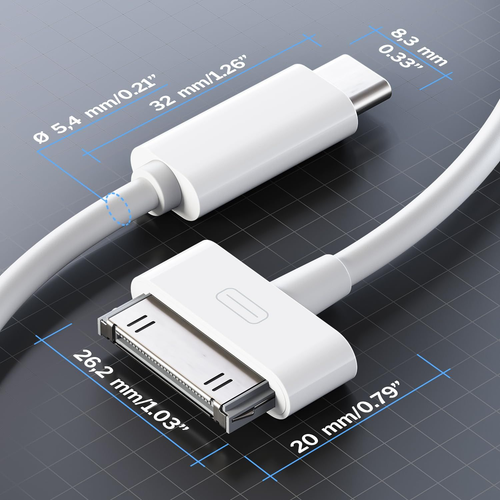 30-Pin to USB C Adapter Cable for iPhone, iPad, iPod – 3ft | eBay