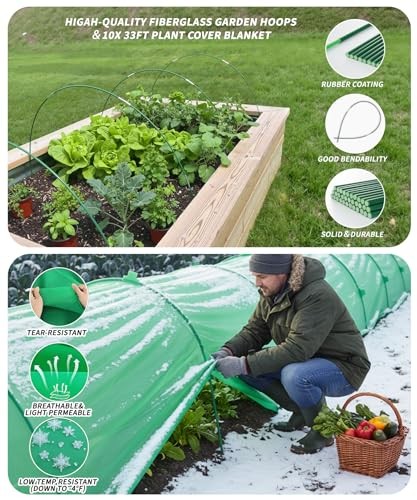 10FT Green Reusable Frost Protection Cover for Raised Garden Beds | eBay