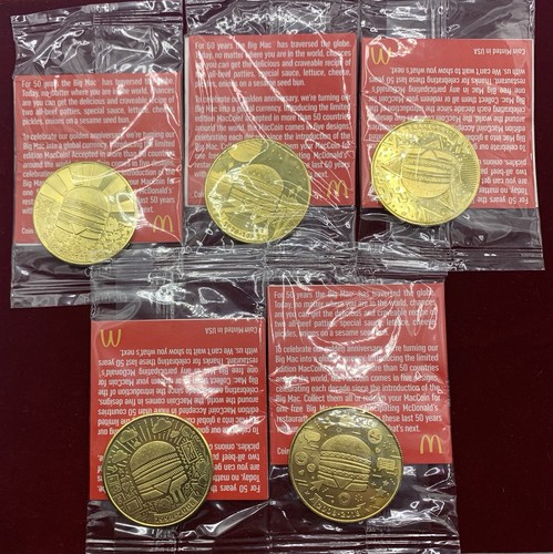 McDonalds 50 Years Of Big Mac Collectors Coin * MacCoin * COMPLETE SET ...