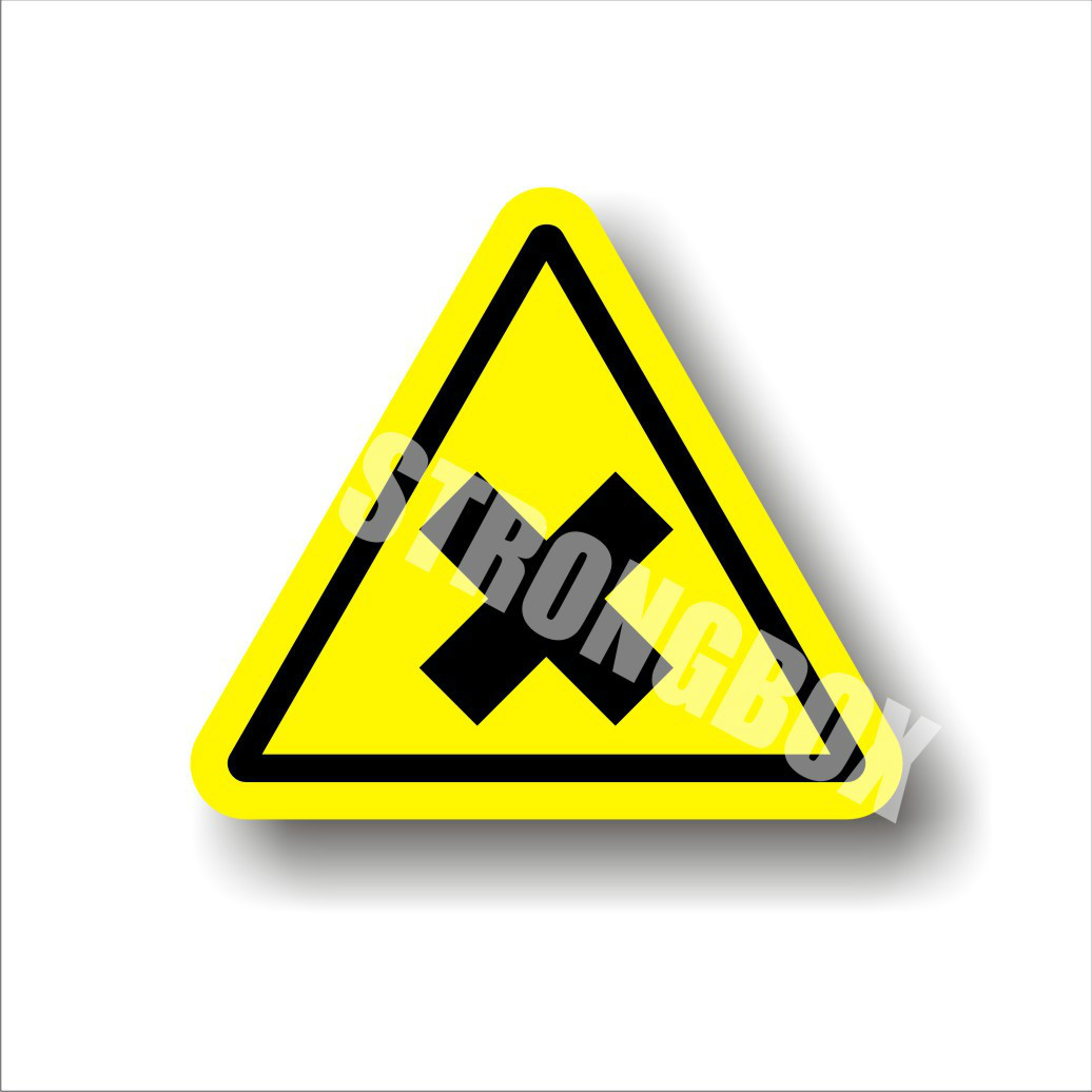 Industrial Safety Decal Sticker caution CHEMICAL IRRITANT warning label ...