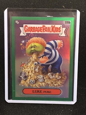 Garbage Pail Kids Chrome Series 5 Green Parallel 170b Luke Puke 202/299 ...