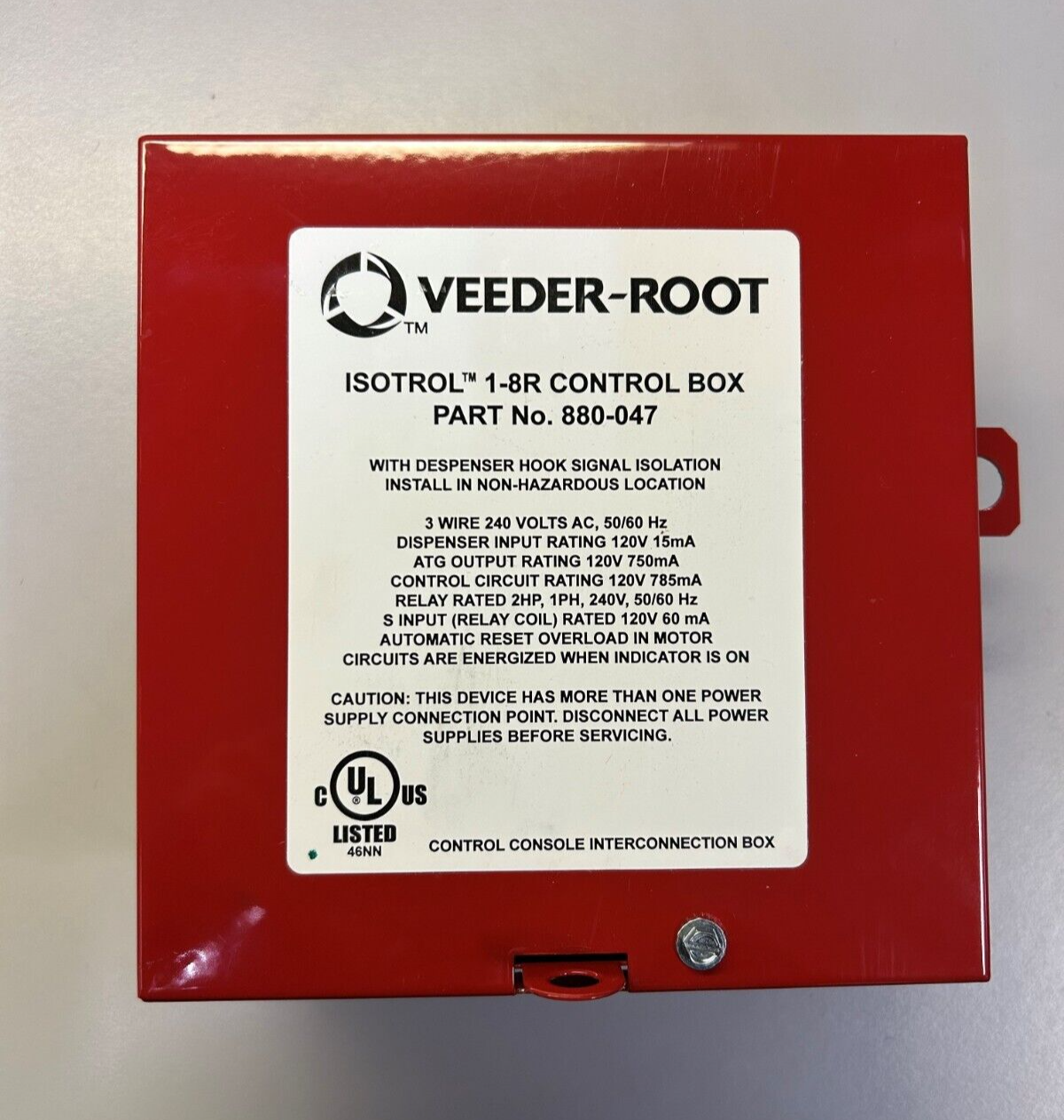 Veeder-Root Red Jacket 880-047-01 Isotrol 1-8R Control Box w/ Relay ...