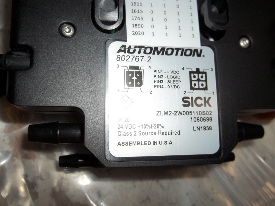 AUTOMOTION SICK 802767-2 DUEL LOGIC MODULE ZLM2-2W005110S02 1060698 ...