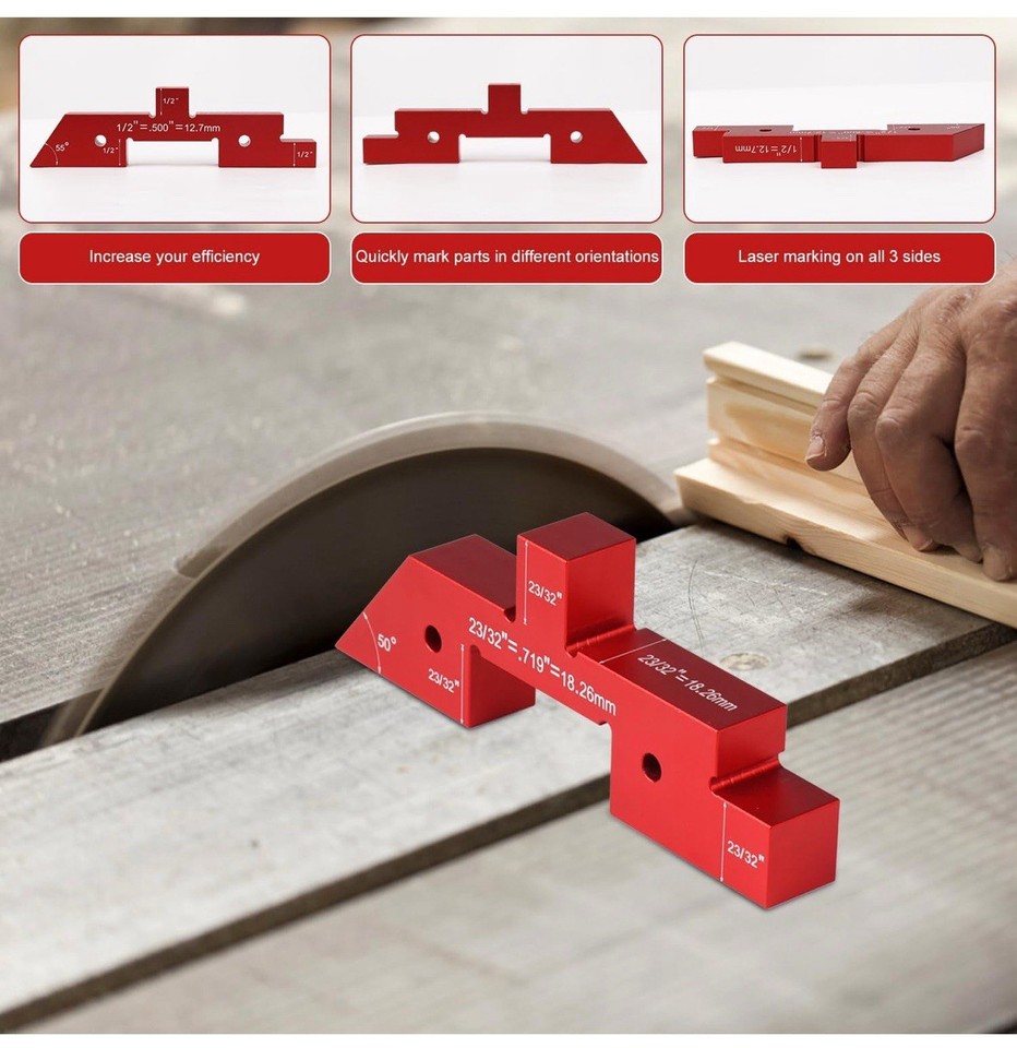 14pcs Imperial Router Table Setup Blocks for Woodworking Aluminium ...