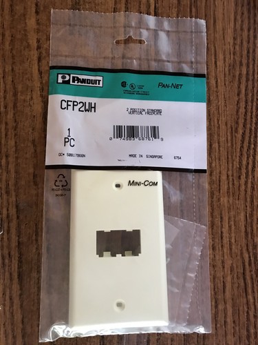 Panduit CFP2WH Mini Com Faceplate - 2 position - White (Discolored ...