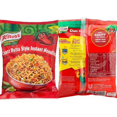 Knorr Chatt Patta Noodle Chat Pata - 66 gm pack (24Pcs Pack) Export ...