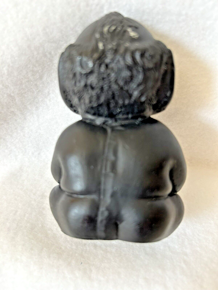 Vintage Laughing CoCo Joe Black Lava Lucky Buddha Hawaiian Figurine 4 ...