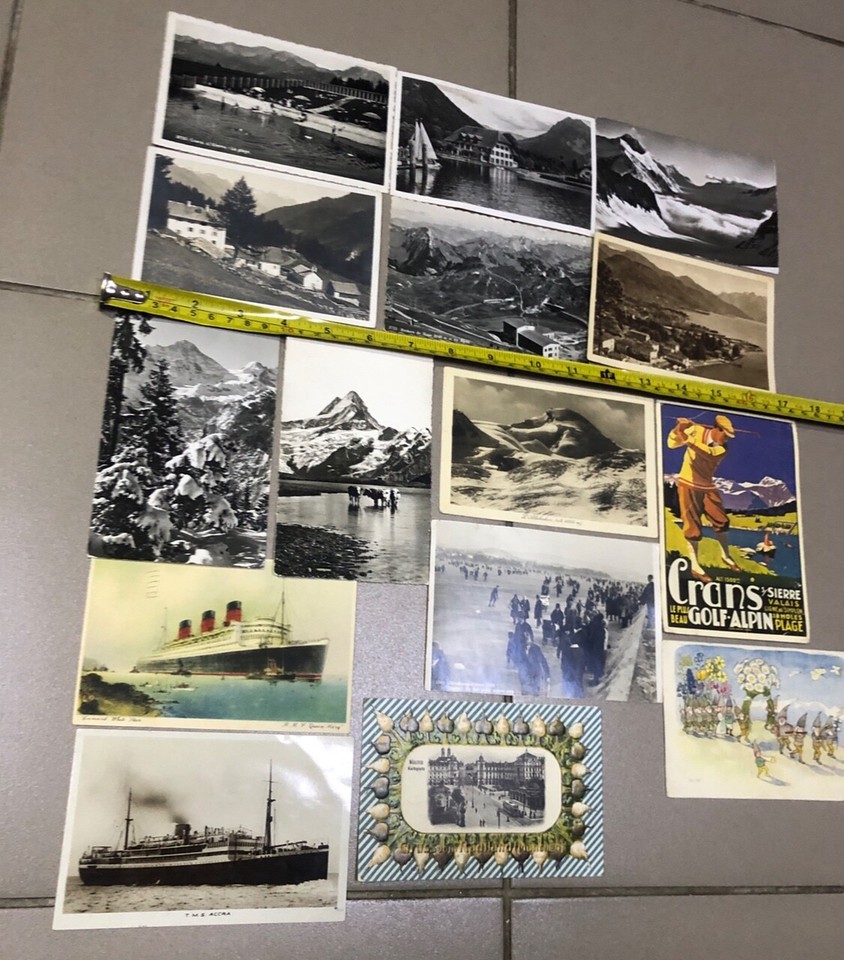 lot of vintage Swiss photo postcards and postcards with old stamps | eBay
