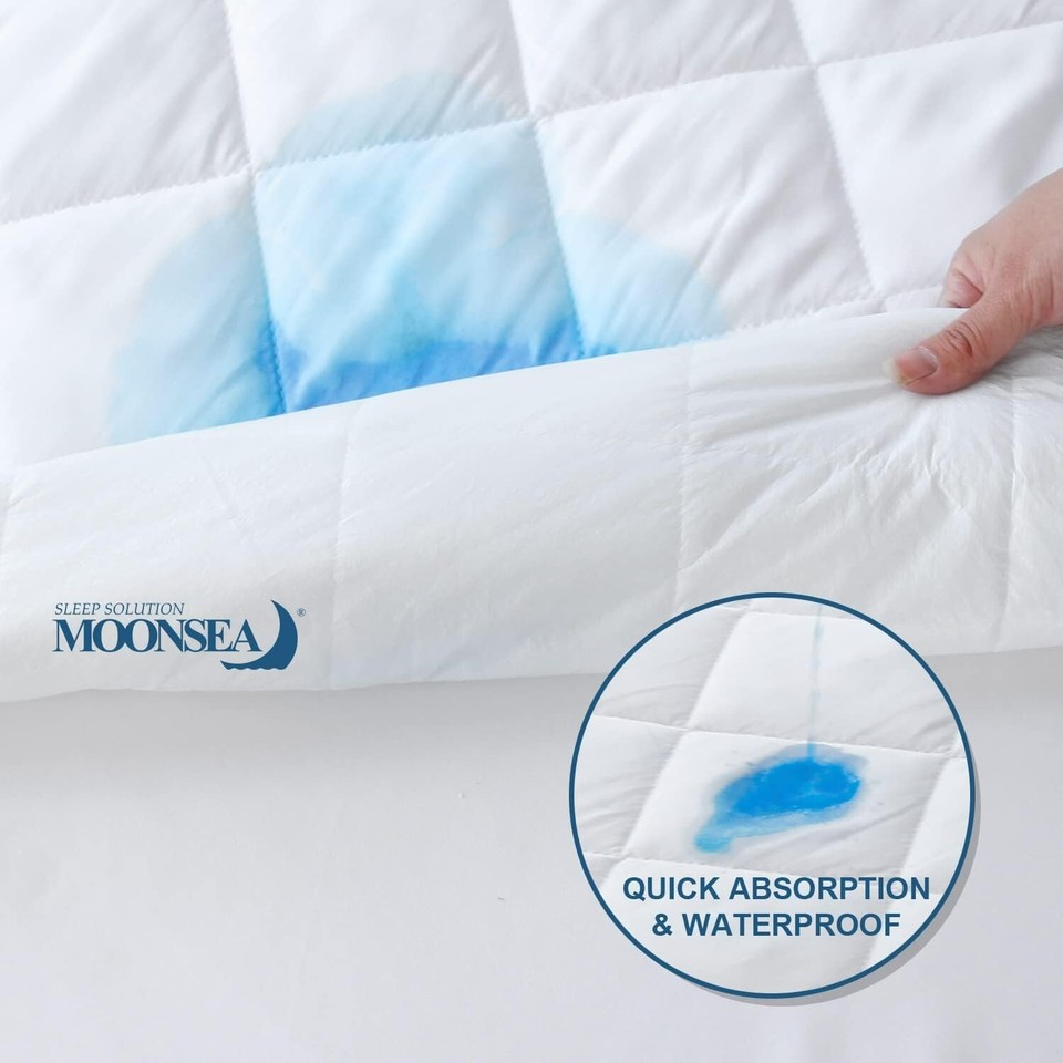 Waterproof Sofa Bed Mattress Protector Pad Full Absorbent Topper Cover ...
