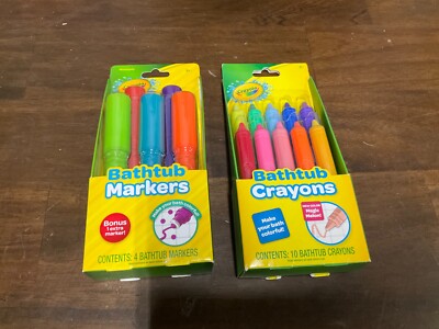 CRAYOLA (5) BATHTUB MARKERS (10) BATHTUB CRAYONS KIDS 3+ | eBay