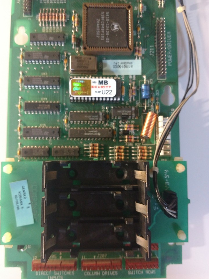 Williams WPC-S CPU G10/U22 security chip World Cup Soccer WCS pinball ...