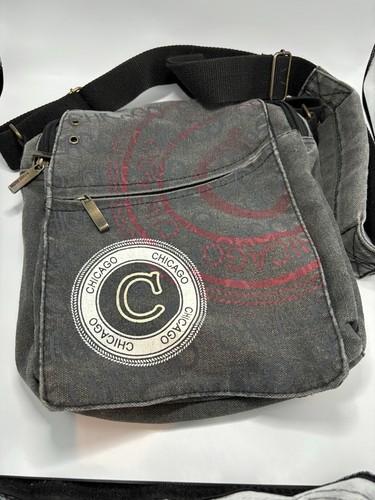 Robin Ruth Womans Crossbody Chicago Messenger Bag Purse Black Gray ...