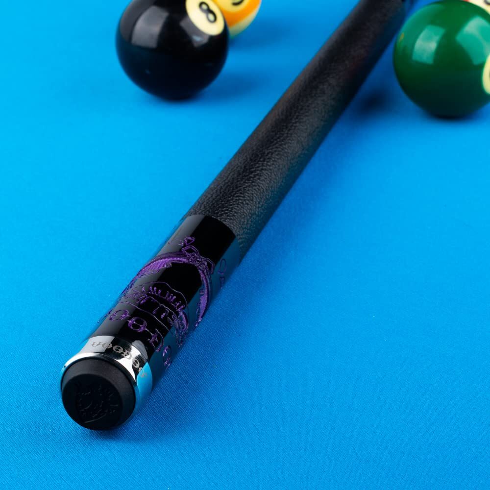 Voodoo VOD28 Playing Pool Cue - Black Stained with Purple "Kiss of ...