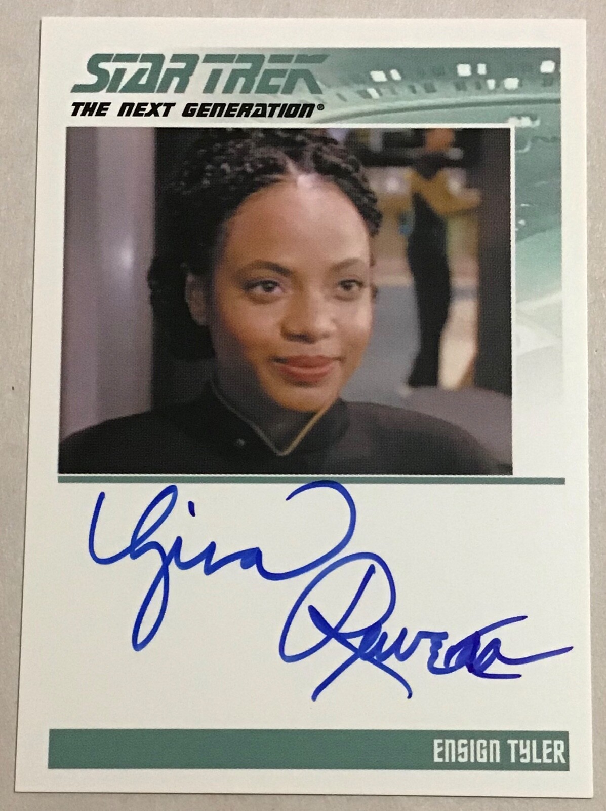 GINA RAVERA STAR TREK TNG PORTFOLIO PRINTS S2 AUTOGRAPH CARD AS ENSIGN ...