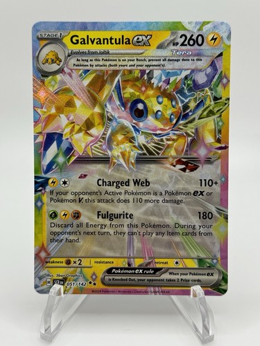 Galvantula ex Tera 051/142 Sv07: Stellar Crown Holo Pokemon Card NM/M ...