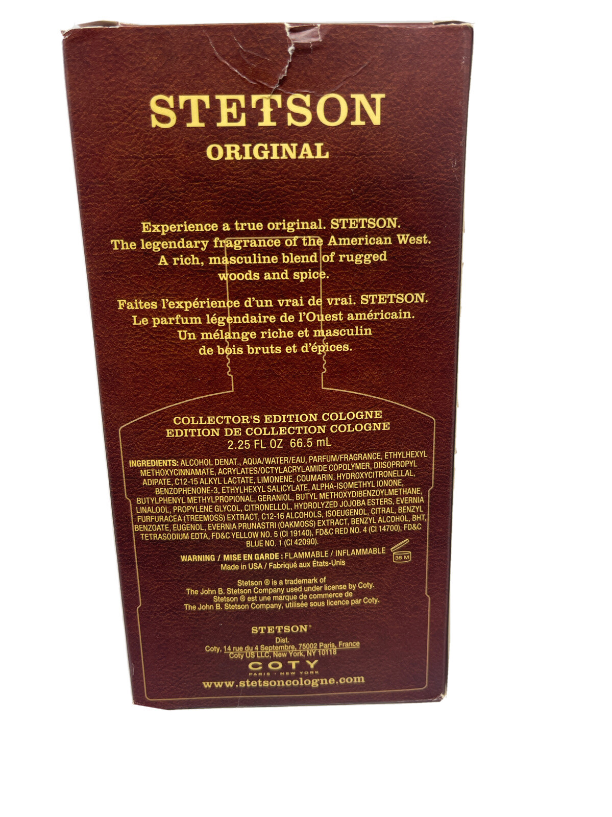 New Stetson Original 2.25 fl. oz (66.5 ml) Collector's Edition Cologne ...