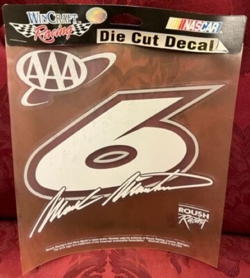 NASCAR Die Cut Decal -Mark Martin - WinCraft Racing - 8" | eBay