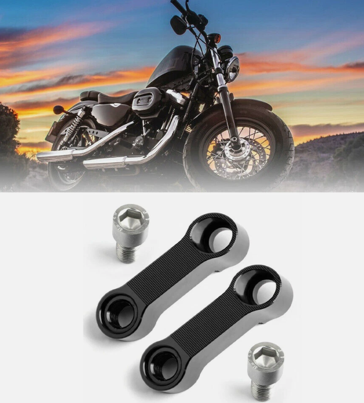 2Pcs Motorcycle Extender Riser Extension Brackets M10 Blk 10mm For ...