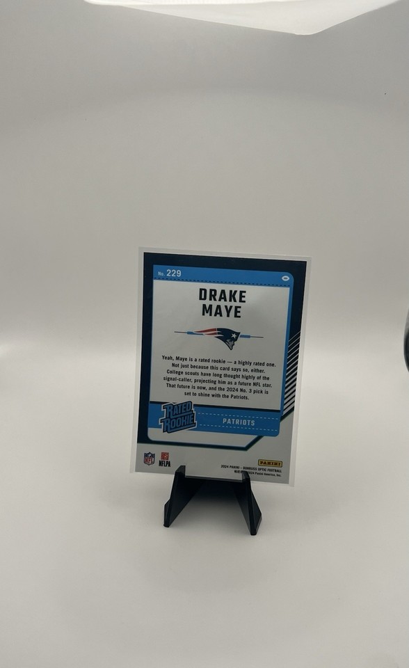 2024 Panini Donruss Optic Rated Rookie Drake Maye #229 (RC) New England ...