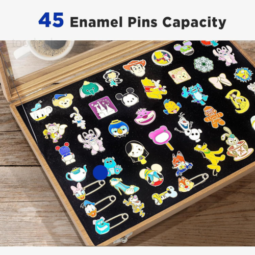 Enamel Pin Display Case, 14" X 9" Shadow Box for Pins, Pin- Collection ...