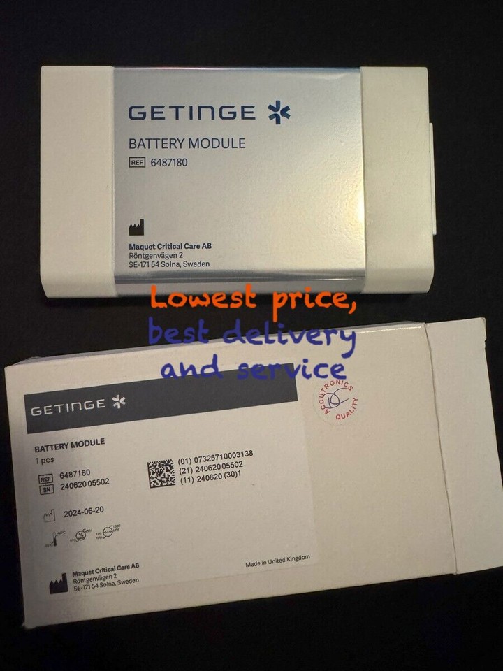 REF 6487180 NEW Genuine Battery for Getinge MAQUET Servo I Servo S ...