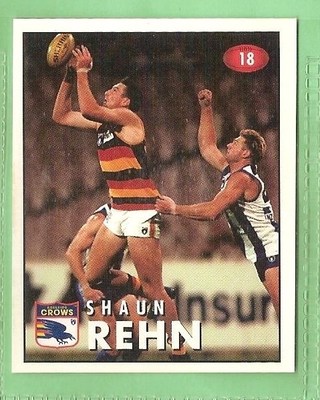 1996 AFL SELECT STICKER #18 SHAUN REHN, ADELAIDE CROWS | eBay