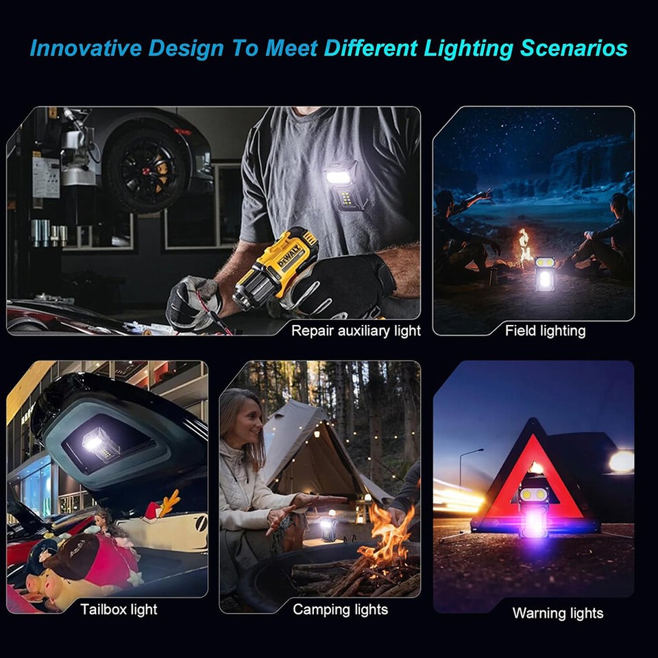 Portable Mini Pocket LED Flashlight Magnetic USB Rechargeable Torch ...