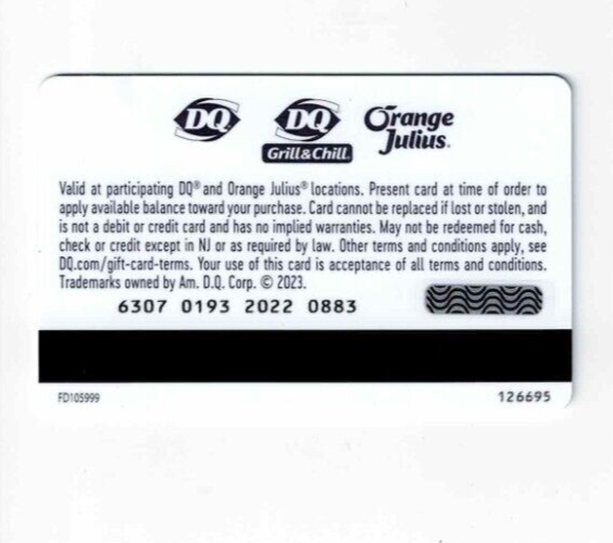 Dairy Queen Gift Card Christmas 2023 - HAPPY HOLIDAYS - NO Value - I ...