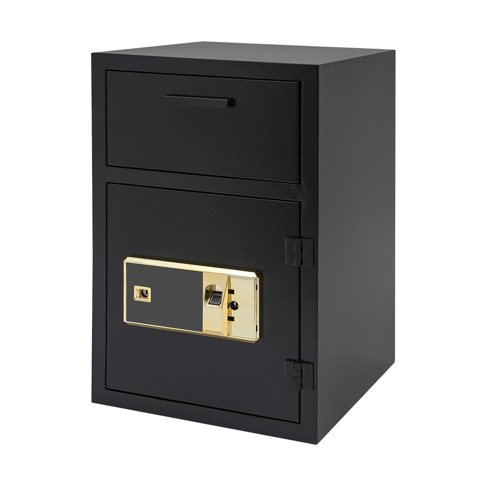 Drop Box for Money & Mail Drop Slot Safe Cash Depository Safe Black ...