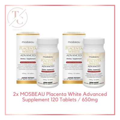 2x MOSBEAU Placenta White Advanced Supplement 120 Tablets / 650mg | eBay
