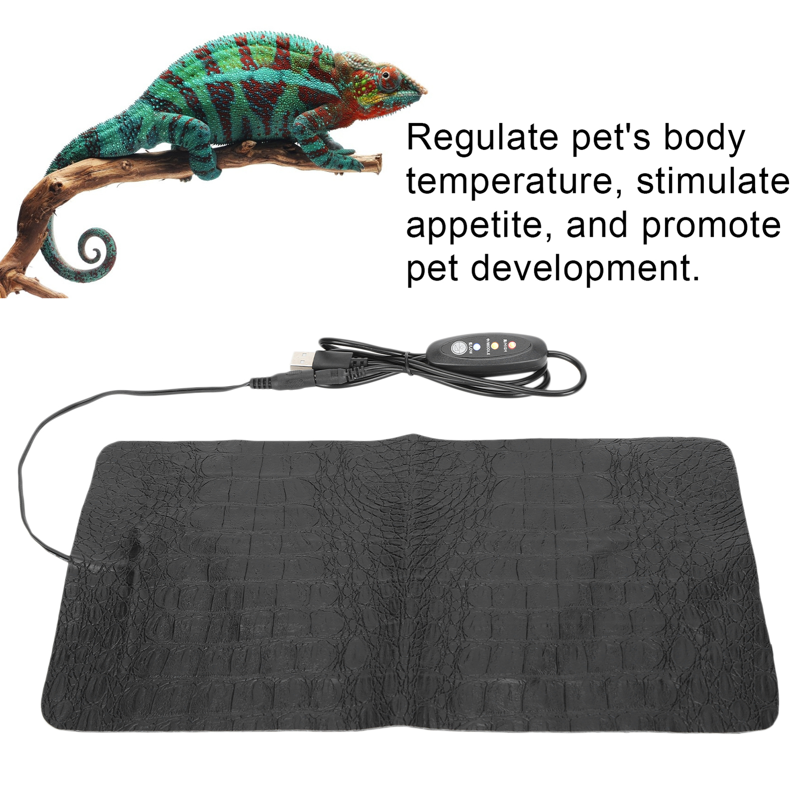 Large USB Reptile AntiScratch Heating Pad Waterproof Heat Mat For ...