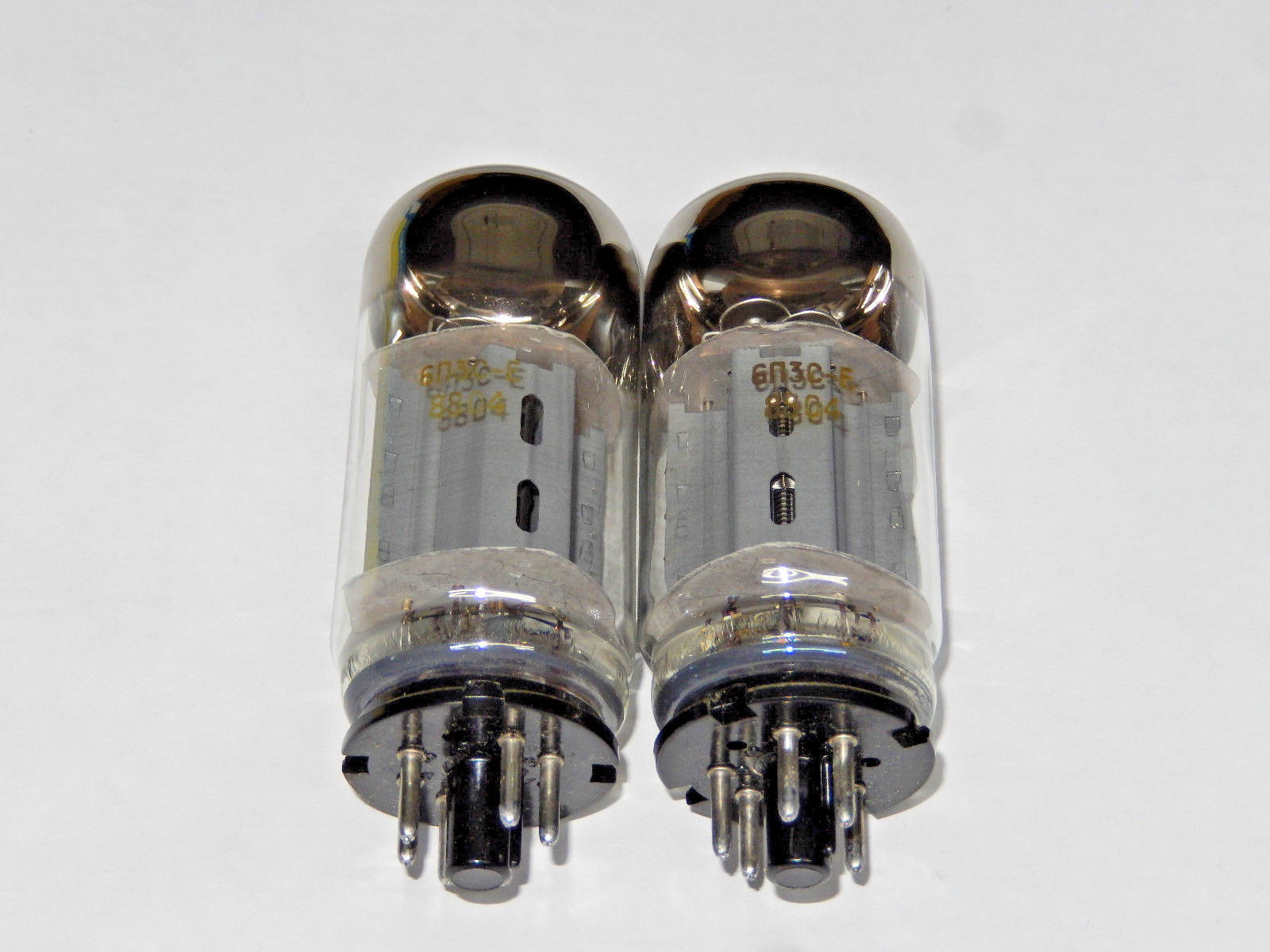 Matched PAIR ( 0% tol.) 6P3S-E (6L6 /5881 /6L6G) TUBES Gold Grid NOS ...