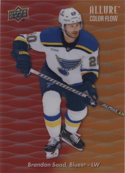 2023-24 Upper Deck Allure - Color Flow Brandon Saad #CF-30 Red Orange ...