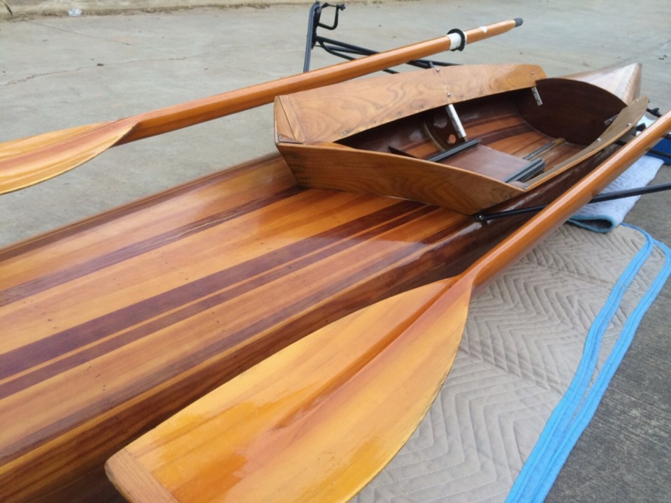 Wooden Rowing Shell / Scull - 19ft - Single | eBay